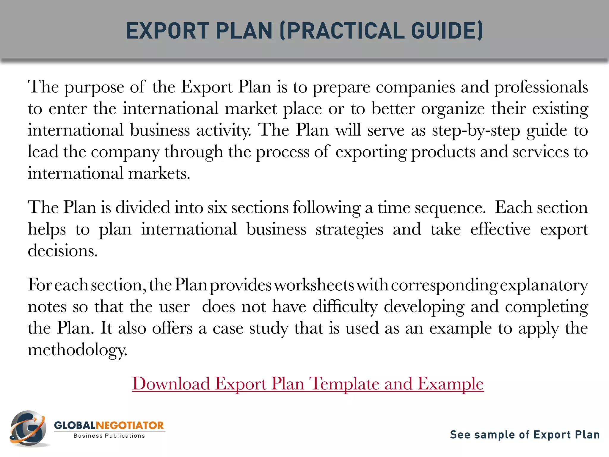 Export plan | PDF | Business Administration | Business