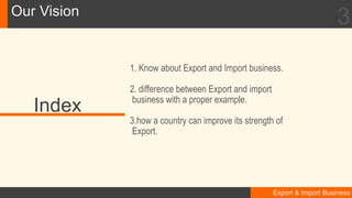 Export and import business | PPTX