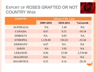 Export and import of roses from india | PPTX