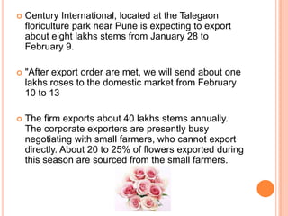 Export and import of roses from india | PPTX