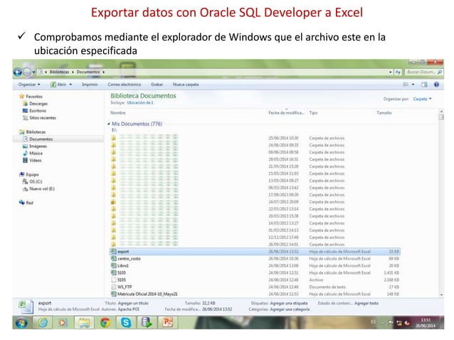Exportar Datos Con Oracle Sql Developer A Excel Ppt