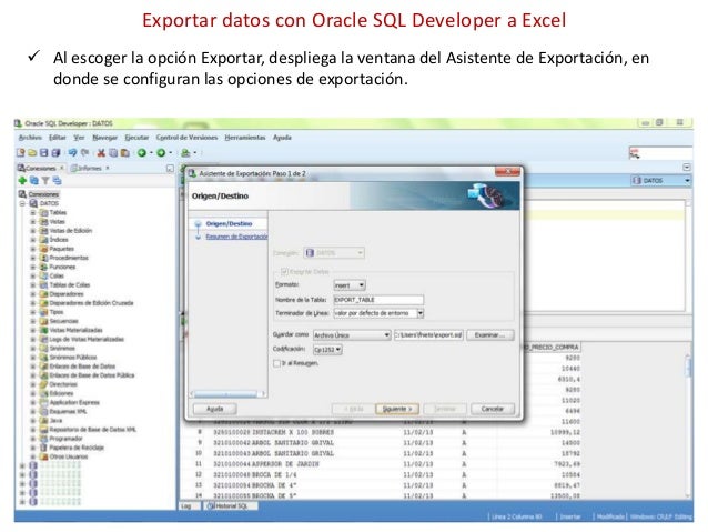 Exportar datos con oracle sql developer a excel Exportar datos con oracle sql developer a excel