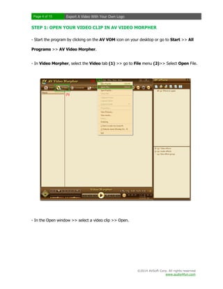 Export a Video With Your Own Logo | PDF