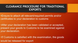 EXPORT CLEARANCE PROCESS IN GHANA | PPTX