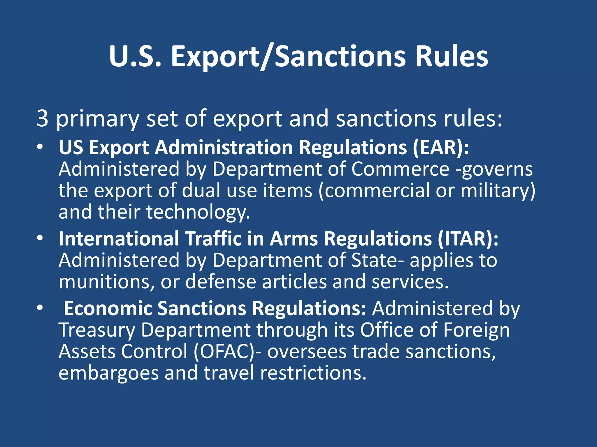 Export contols basics | PPTX