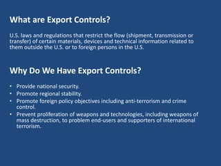 Export contols basics | PPTX