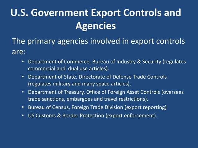 Export contols basics | PPTX