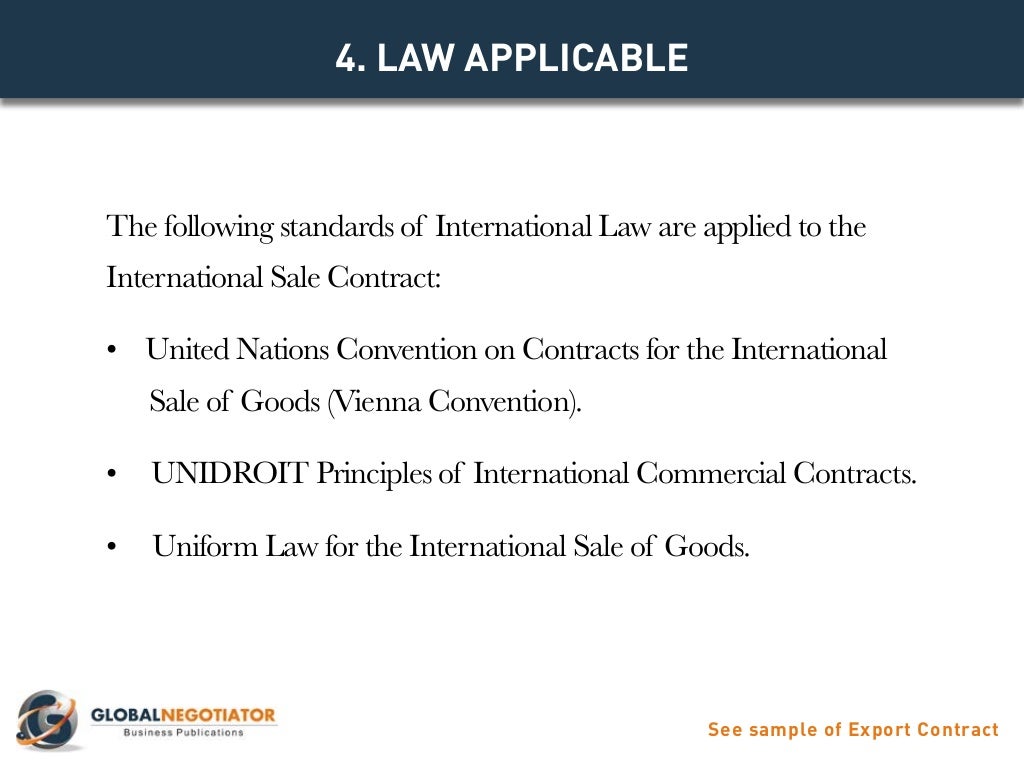 EXPORT CONTRACT - Contract Template and Sample