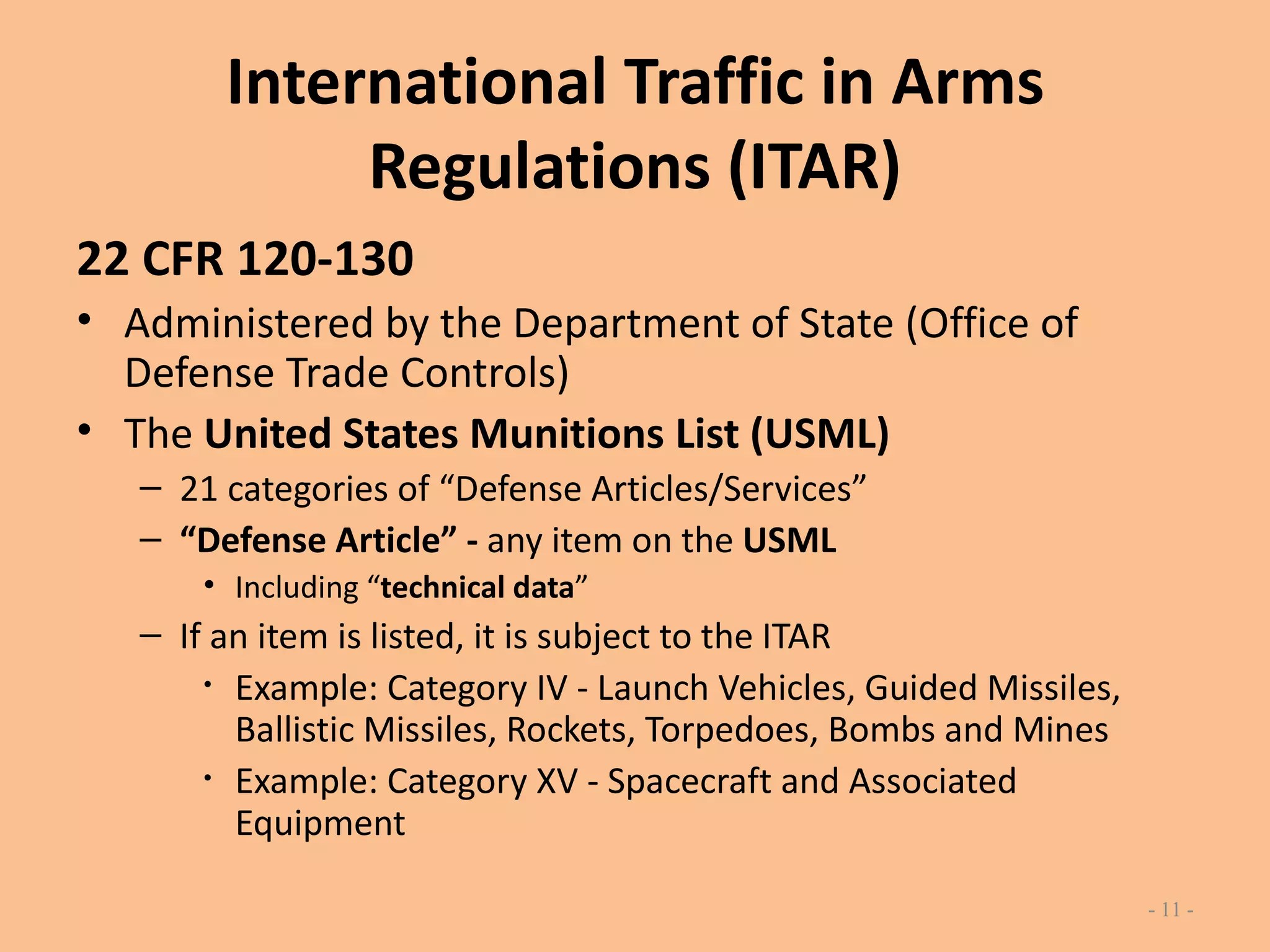 Export Control Overview | PPT