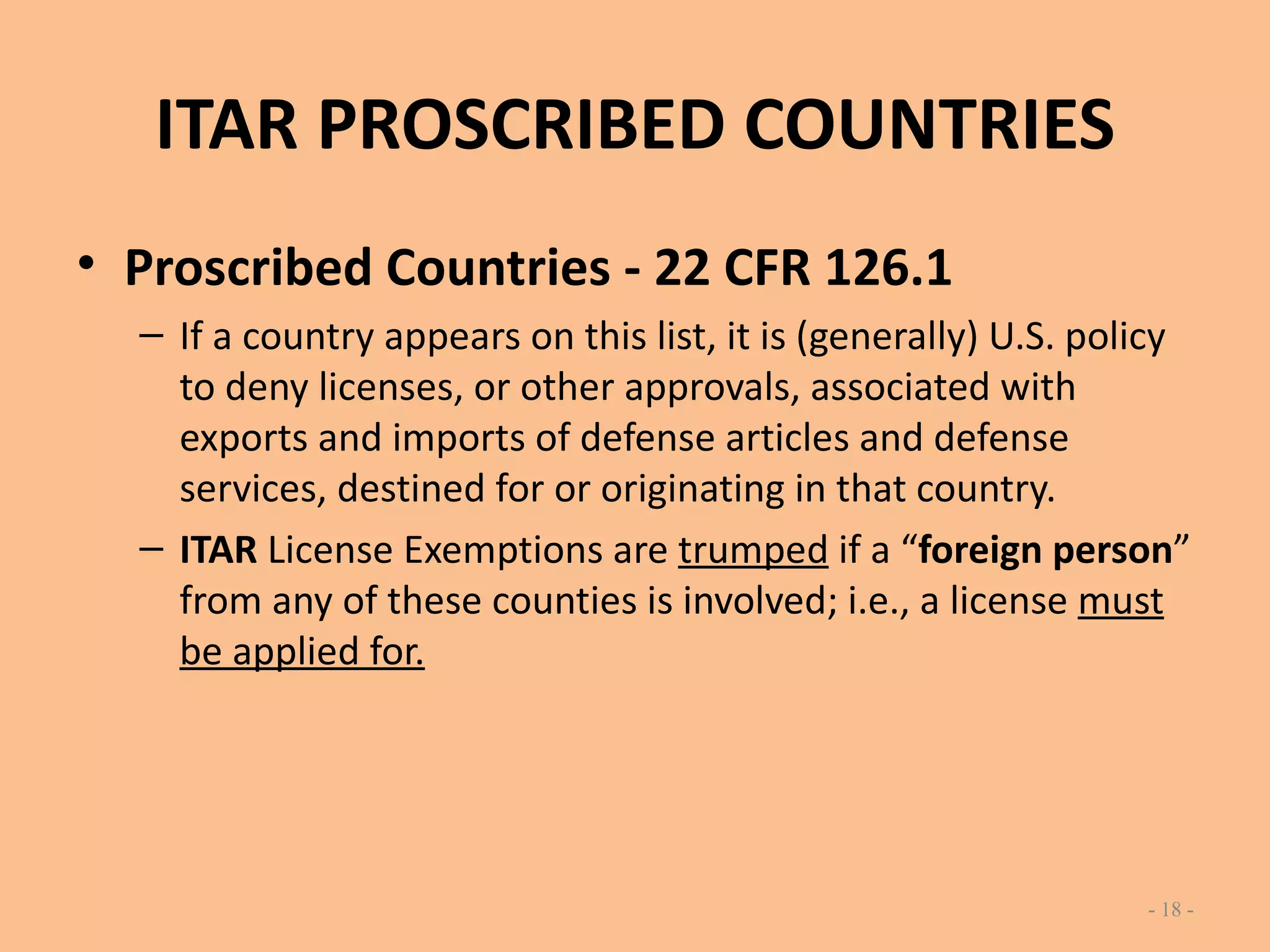 Export Control Overview | PPT
