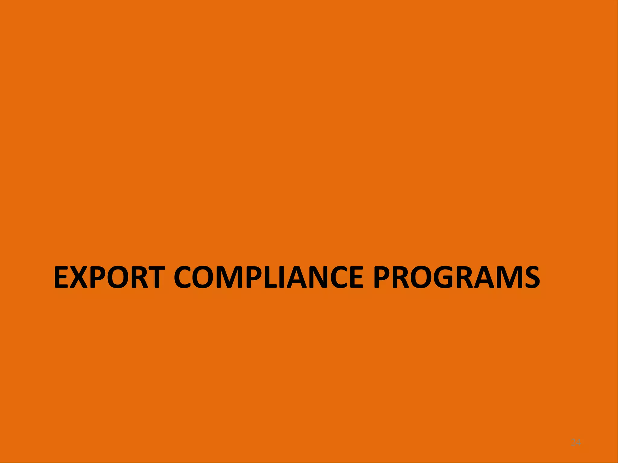 Export Control Overview | PPT