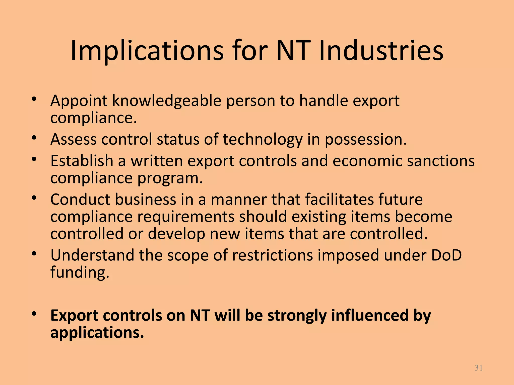 Export Control Overview | PPT