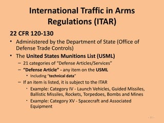 Export Control Overview | PPT