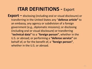 Export Control Overview | PPT