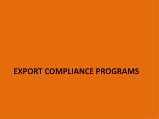 Export Control Overview | PPT