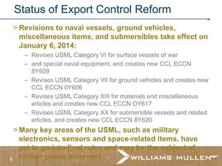 ITAR Export control reform overview 10-9-13 (3) c. stagg author | PPT