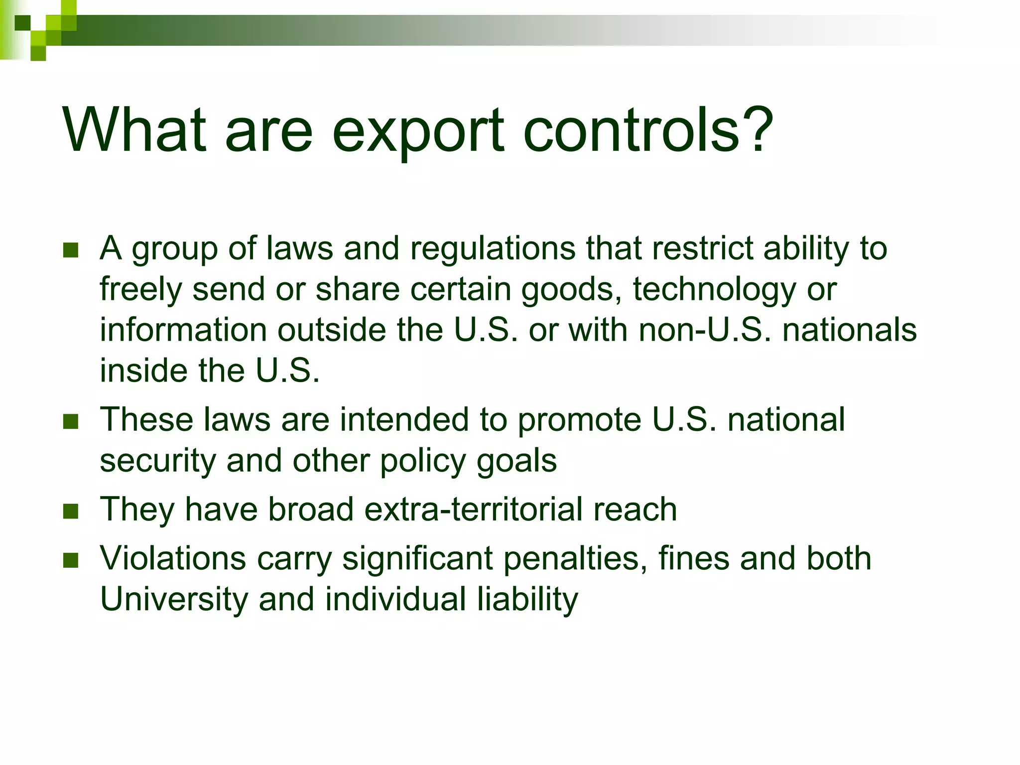 Working with Universities on Export-Controlled Technology | PPTX ...