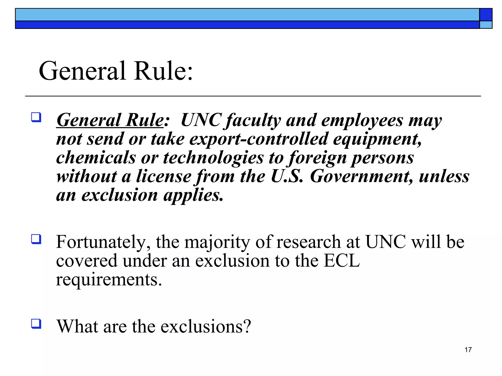 Export control training presentation | PPT