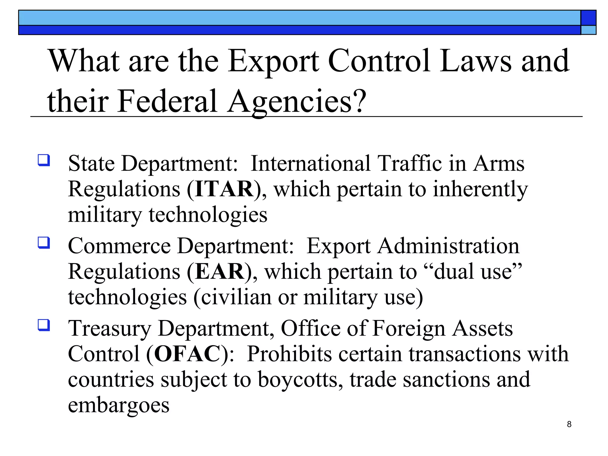 Export control training presentation | PPT