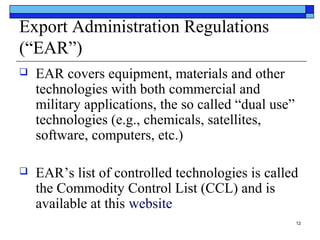 Export control training presentation | PPT