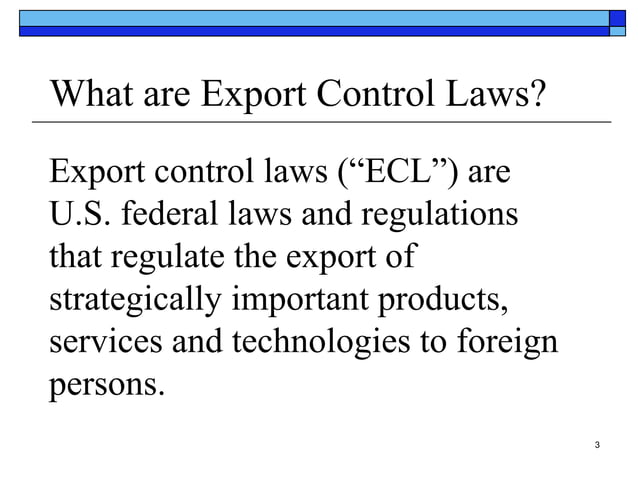 Export control training presentation | PPT