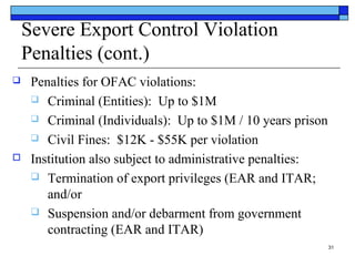 Export control training presentation | PPT