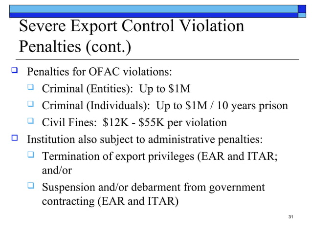 Export control training presentation | PPT