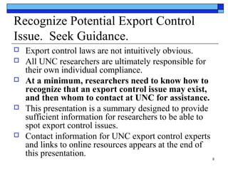 Export control training presentation | PPT