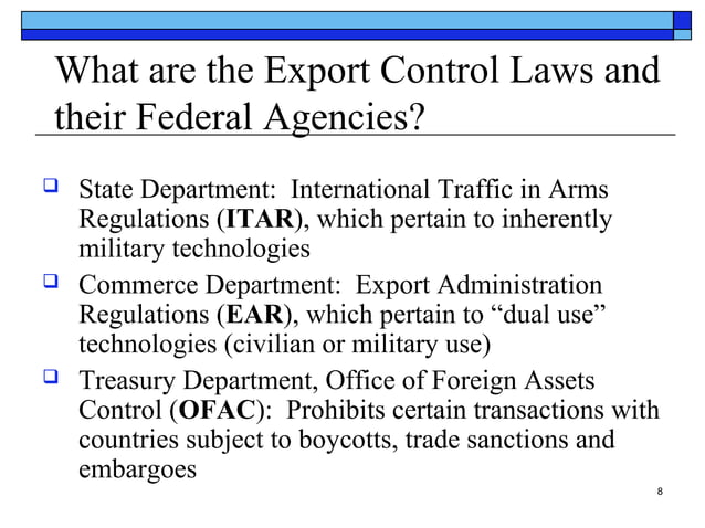 Export control training presentation | PPT