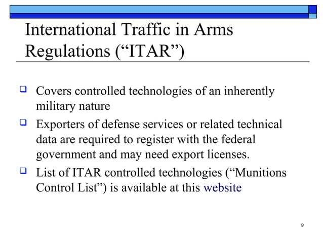 Export control training presentation | PPT