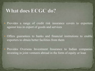 Export credit gurantee corporation of india ltd. | PPTX