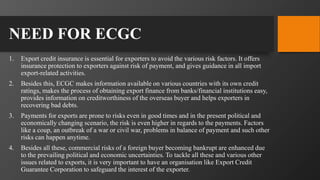 Export credit gurantee corporaton of india (ecgc | PPTX
