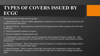 Export credit gurantee corporaton of india (ecgc | PPTX