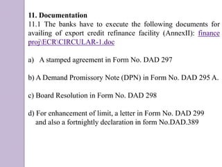 Export credit refinance | PPT