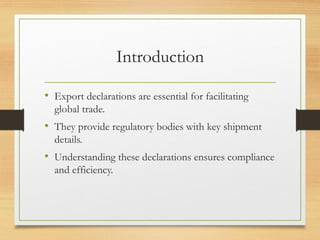 Understanding Export Declarations: A Comprehensive Guide | PPT