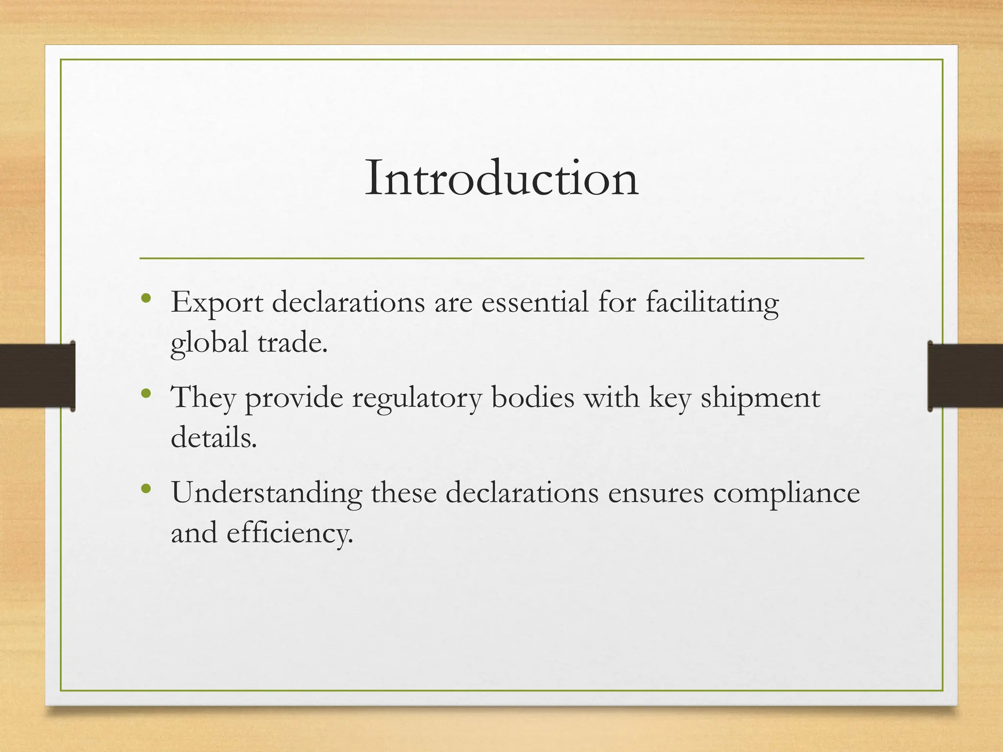 Understanding Export Declarations: A Comprehensive Guide | PPT