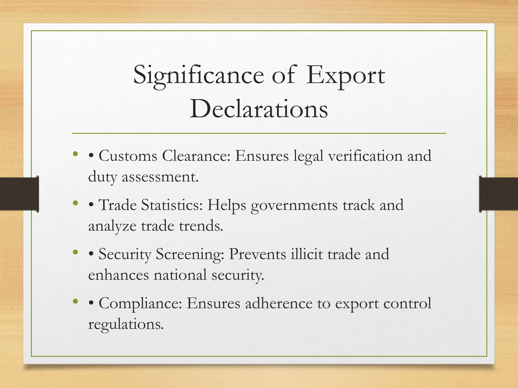 Understanding Export Declarations: A Comprehensive Guide | PPT