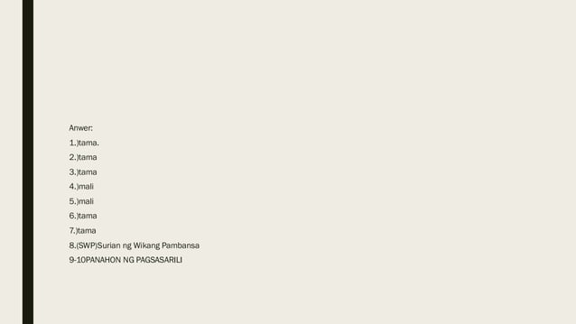 Panahon ng pagsasarili kaifiiakdoaofosocowir | PDF