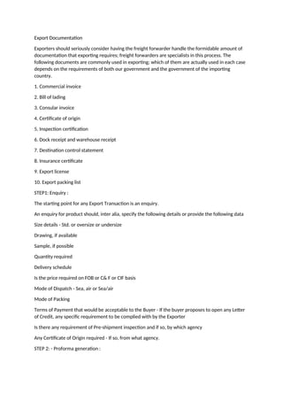 Export Documentation in International Business.doc