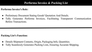 Effortless Export Documentation Made Possible with Tally Prime | PPTX