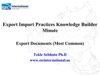 Export Documents | PPT