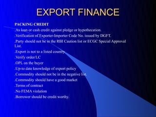 Export finance | PPT