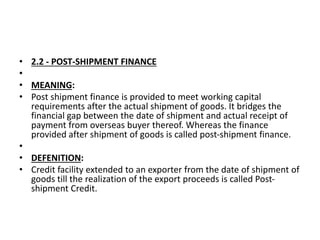 Export finance | PPTX
