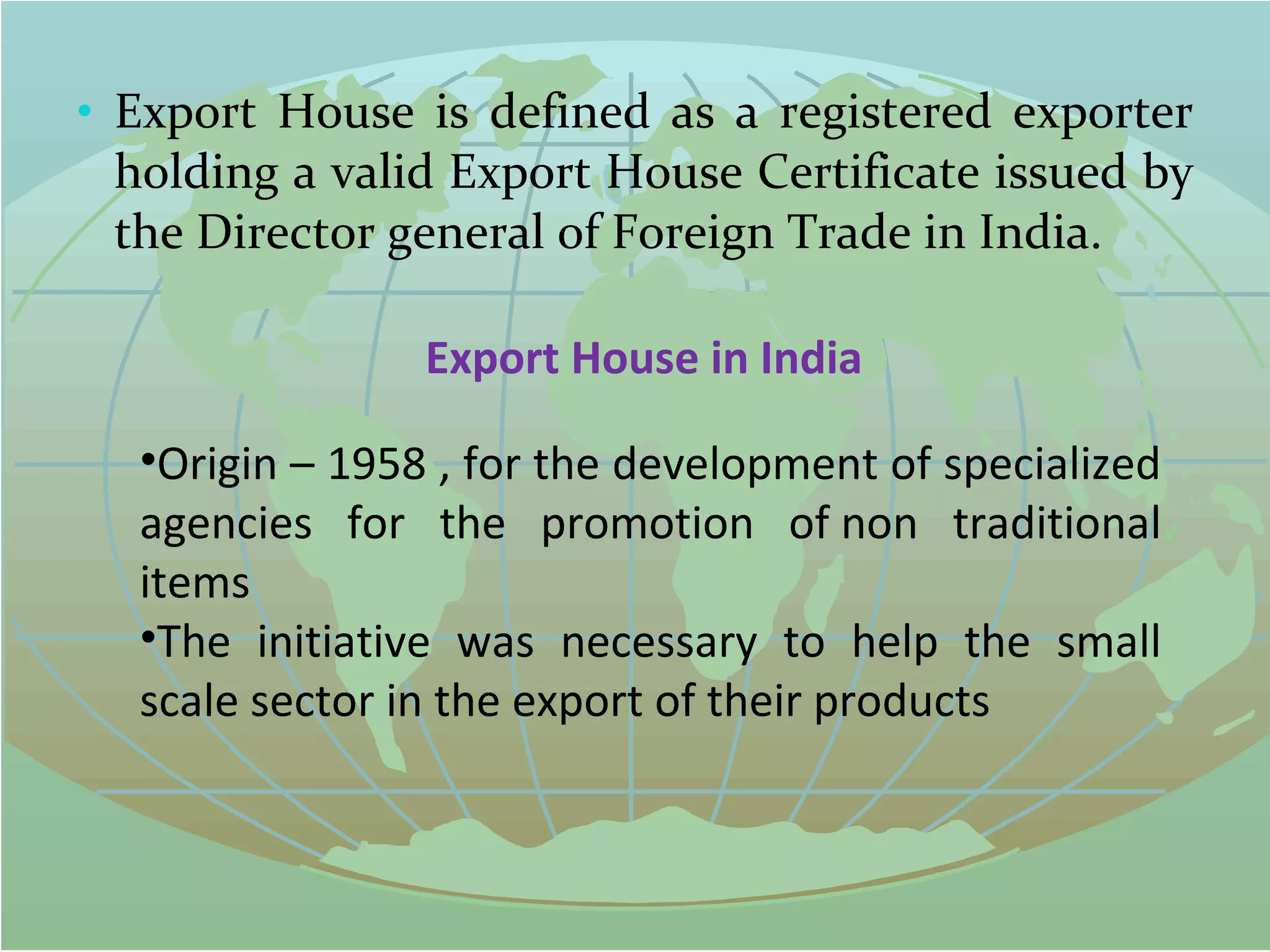 Export house | PPT