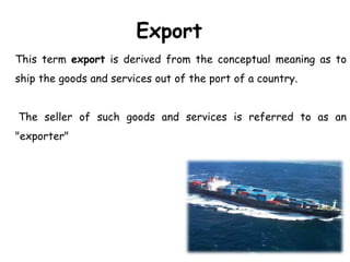 Export & import | PDF