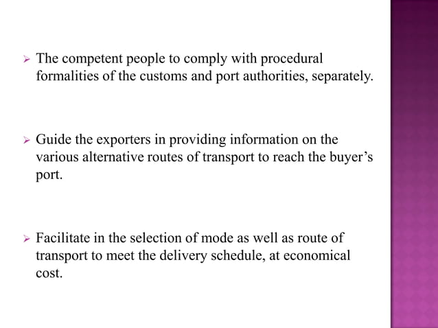 role of clearing and forwarding agent- export import documentation ...