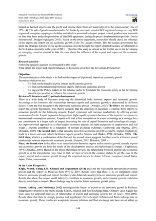 Export, import and economic growth | PDF