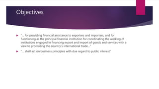 Export import bank of india(exim) | PPTX