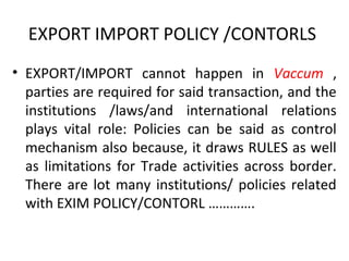 Export import control main | PPT