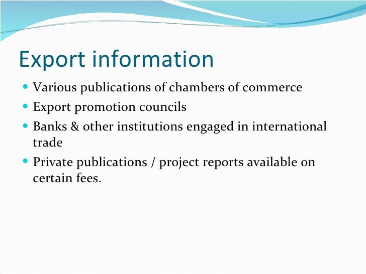 Export – import documentation and steps for successful